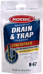 Roebic K-67 Granular Bacterial Drain & Trap Cleaner 1 lb - Perry, NY ...
